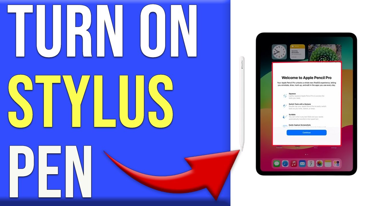 How To Turn On Stylus Pen On iPad (How To Connect And Use Stylus Pen On ...