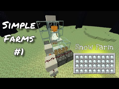 Simple Farms #1 - Snow Farm (Minecraft Bedrock Edition) - YouTube