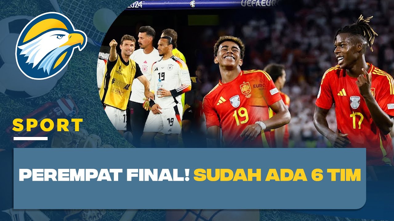 Daftar 6 Tim yang Lolos ke Perempat Final Euro 2024 - YouTube