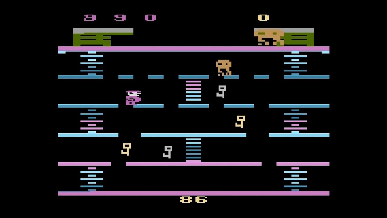 Pac Kong - Terrible Atari 2600 Donkey Kong Knock Off! Gameplay Let's ...