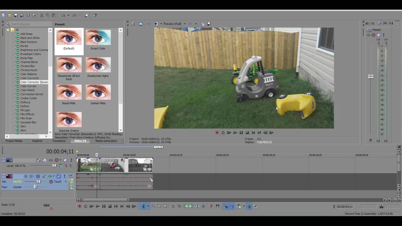 Selective colour and colour change in Sony Vegas - YouTube