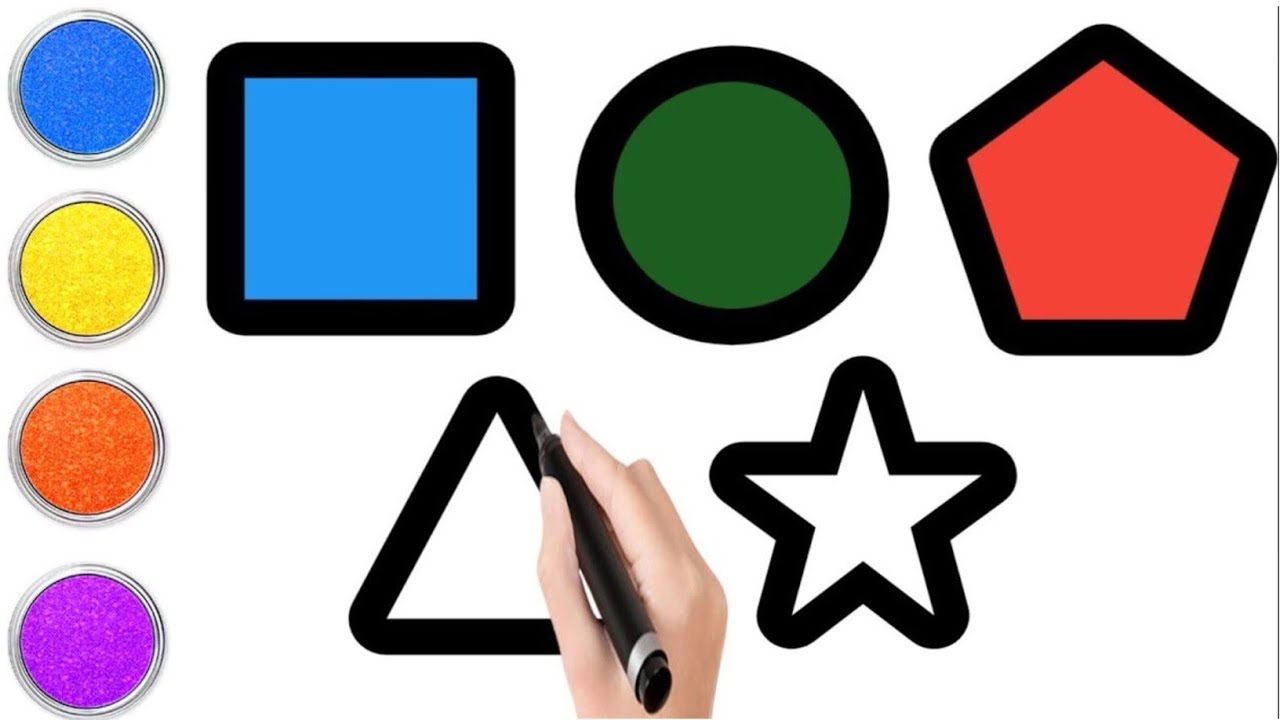 2D and 3D Shapes | Shapes Draw For Kids | Shapes Drawing - YouTube
