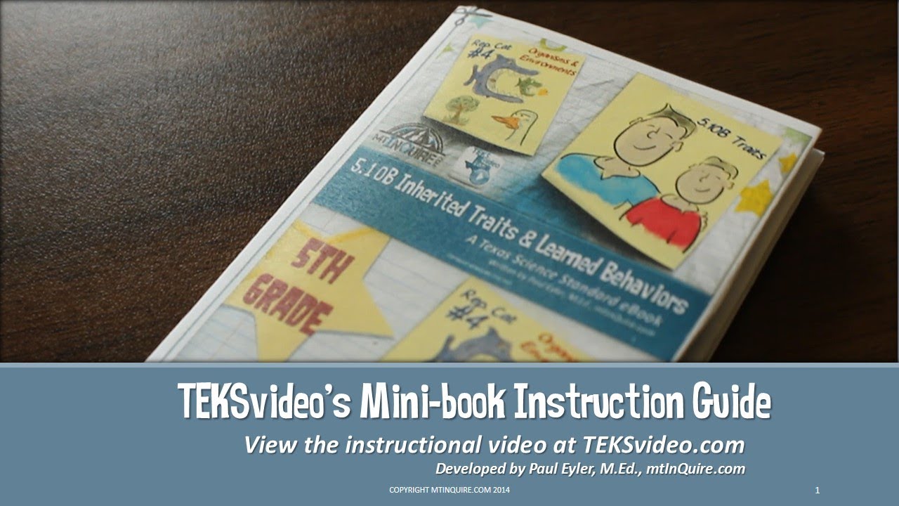 mini book instructions for science notebook TEKSvideo.com - YouTube