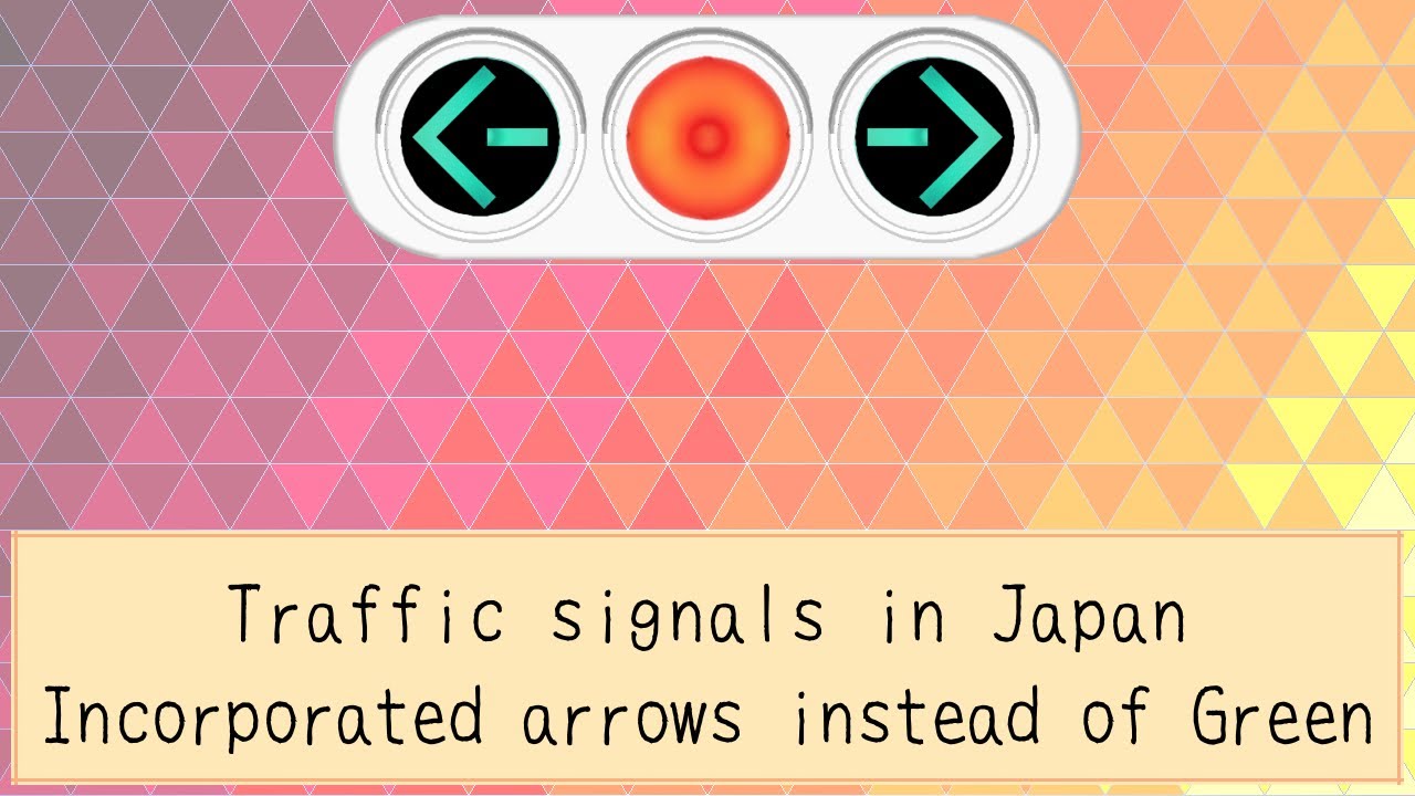Incorporated arrows insted of Green【Traffic Signals in Japan】 - YouTube