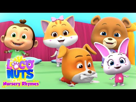 Five Little Babies 👶 | Loco Nuts Nursery Rhymes | Fun Kids Song