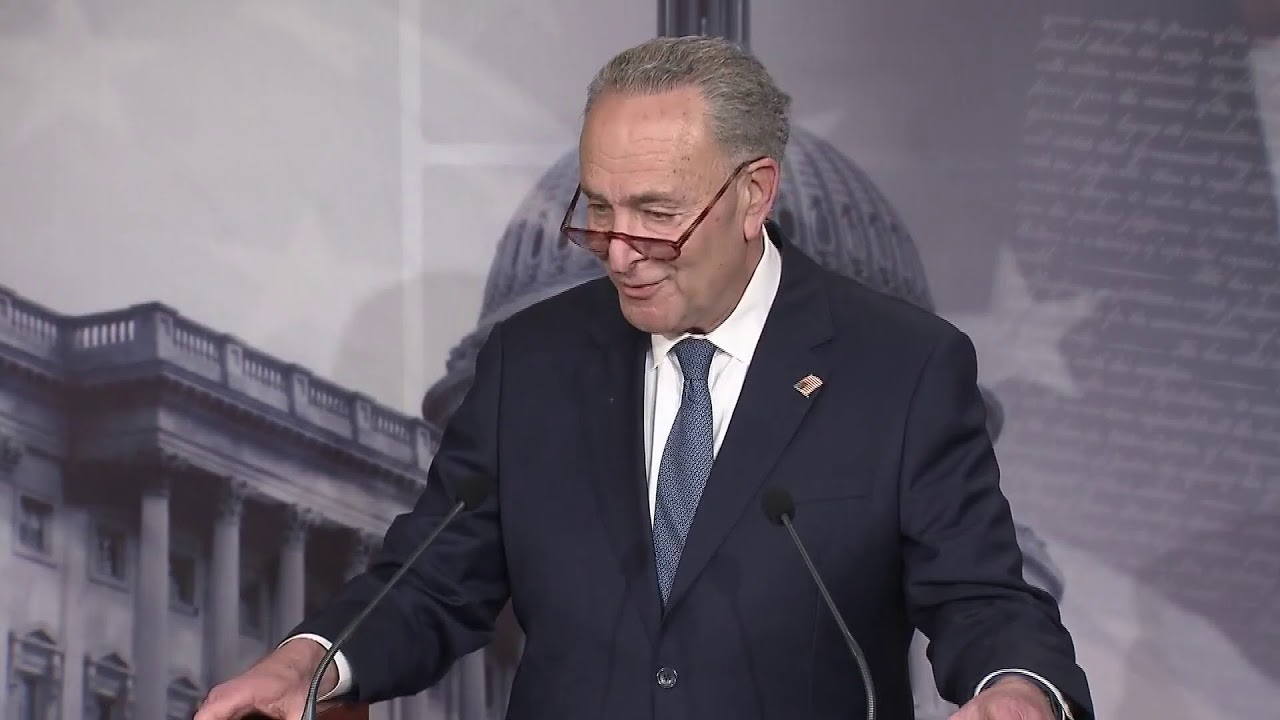 Senate Democratic Leader Chuck Schumer is Live - YouTube