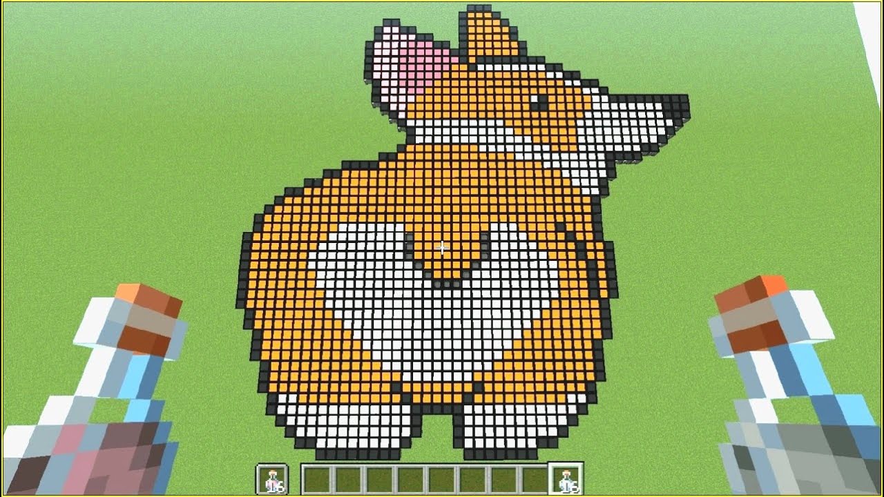 How To Draw in Minecraft? | Pixel Art | Corgi - YouTube