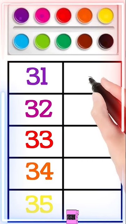 Counting numbers| Write and read numbers |31-40 |123 learning for kids ...