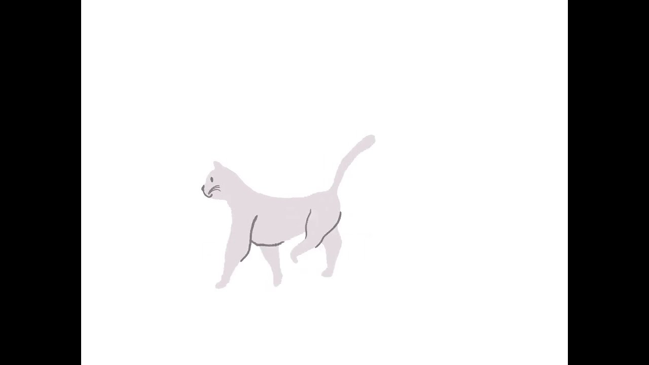 Cat Walk Cycle (on8fps) - YouTube