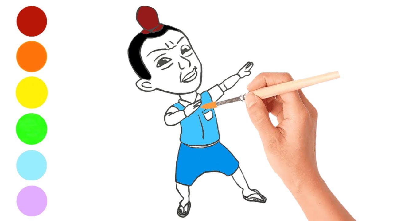 COLORING JARJIT ( UPIN & IPIN ) COLORING BOOK - DRAWING & PAINT FOR ...