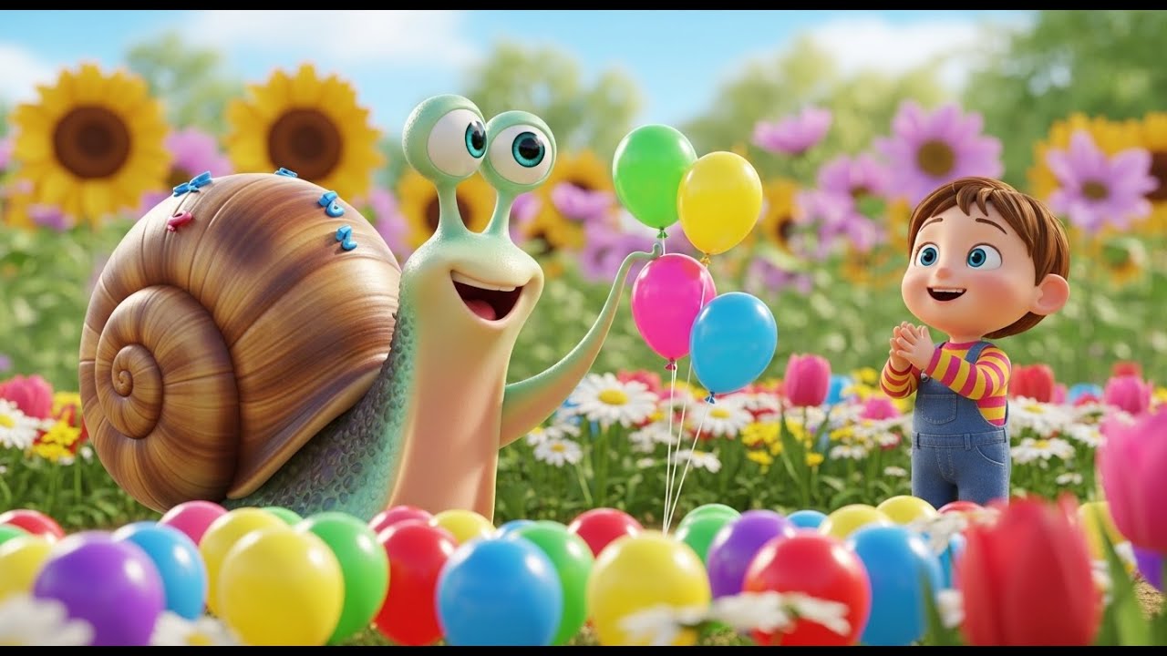 The Snail Who Loved Balloons | Best Nursery Rhymes and Kids Songs ...