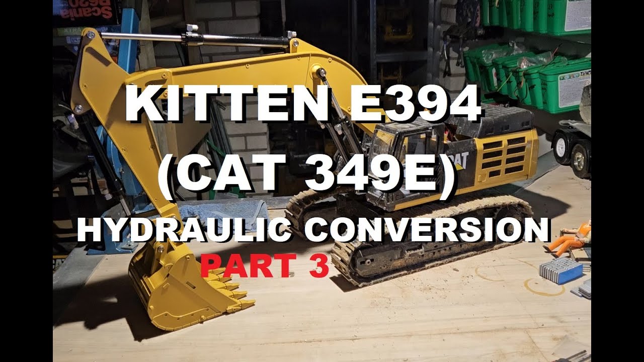 Kitten E394 (CAT 349) Hydraulic Conversion - Part 3 - YouTube