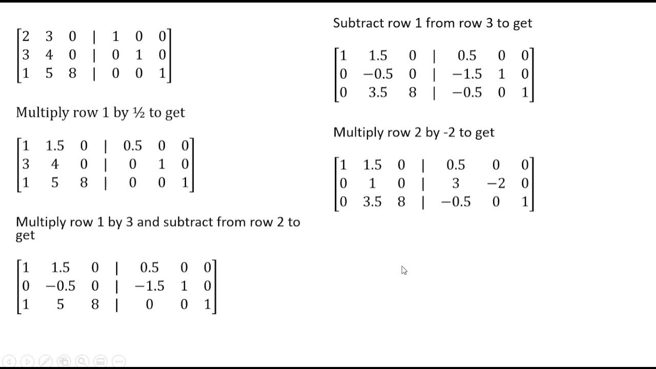 Linear Algebra: Solve Inverse Matrix for 3 x 3 Matrix - YouTube
