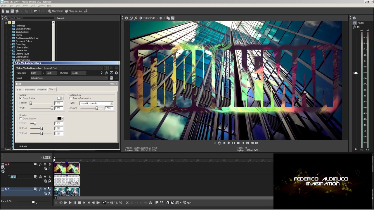 Movie Studio Platinum 14.0 Text Editing Part 2 - YouTube