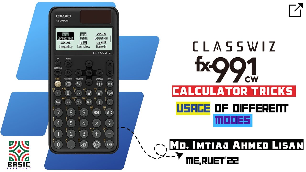 Casio 991CW Calculator Tricks 1.3: Usage of Different Modes - YouTube