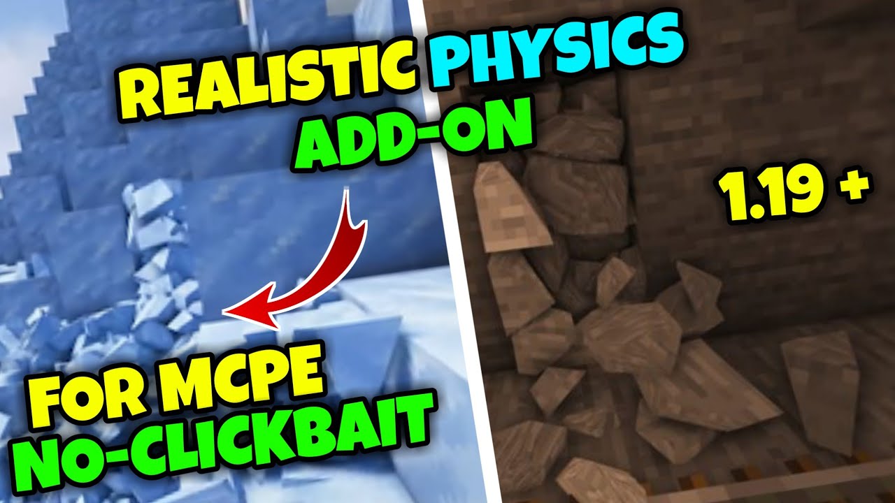 Realistic Physics Add-on For Minecraft pe 1.19 Block Breaking Physics ...