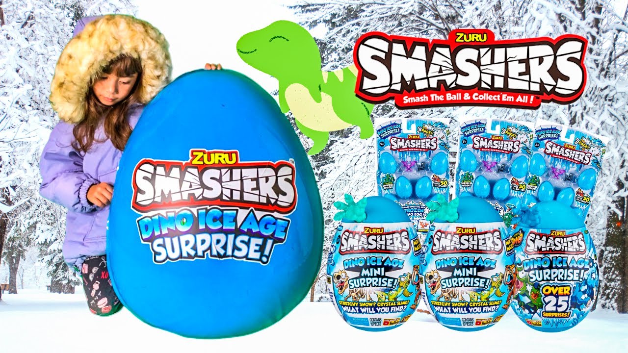 SMASHERS Series 3 Epic Dino Egg Over 25 Surprises! ZURU toys - YouTube
