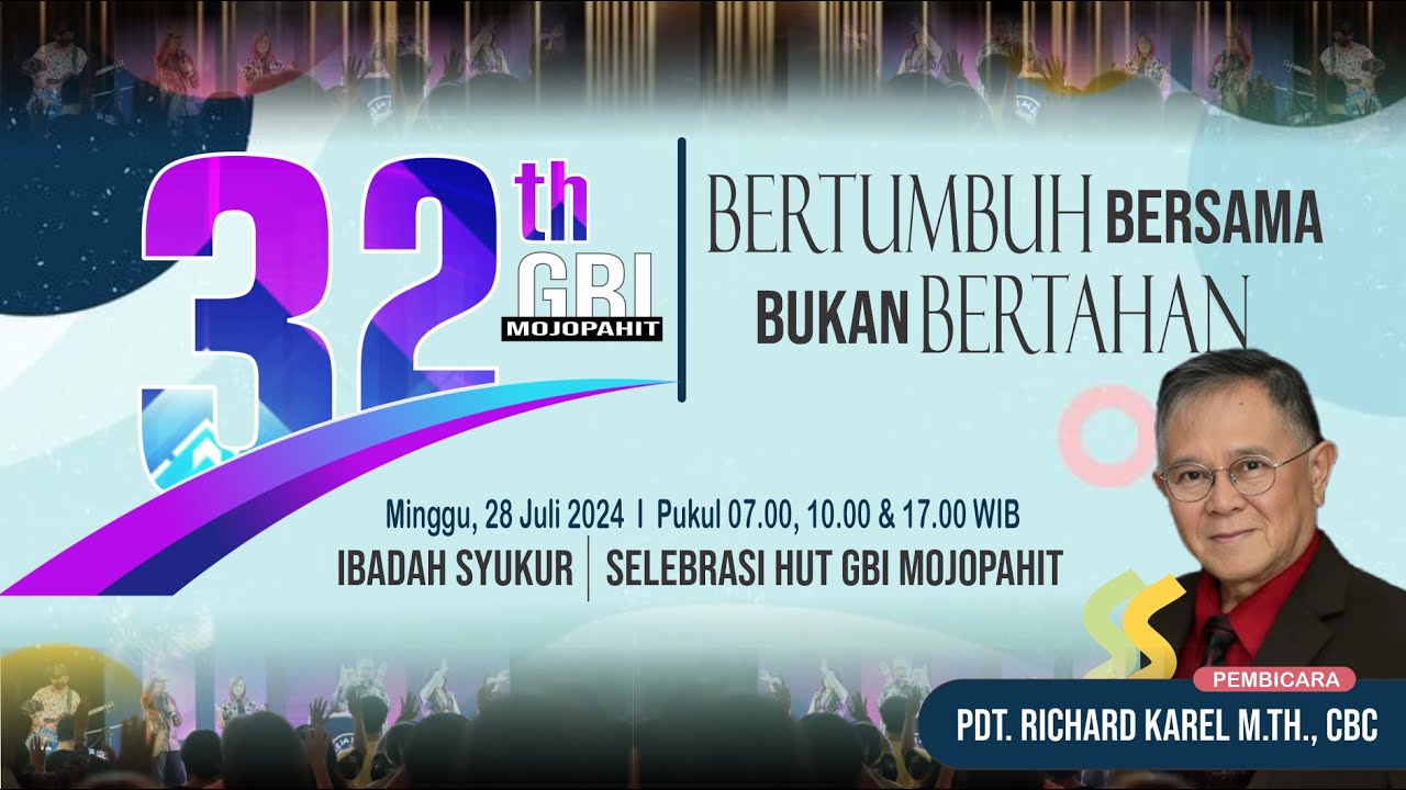 GBI Mojopahit Jember - Ibadah 1 HUT 32 Th | Pdt. Richard Karel. M,Th I ...