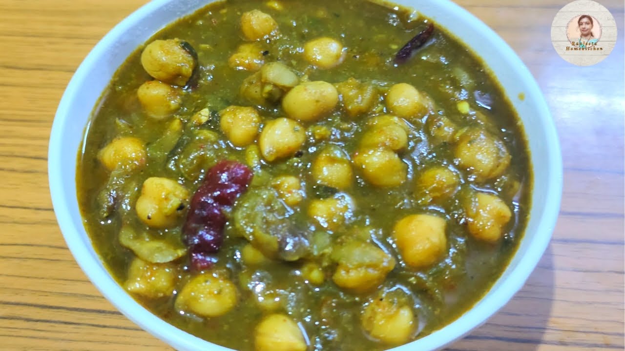 Chole palak recipe| chana palak recipe|chole palak ki sabji |saag chole| spinach chickpea curry ...