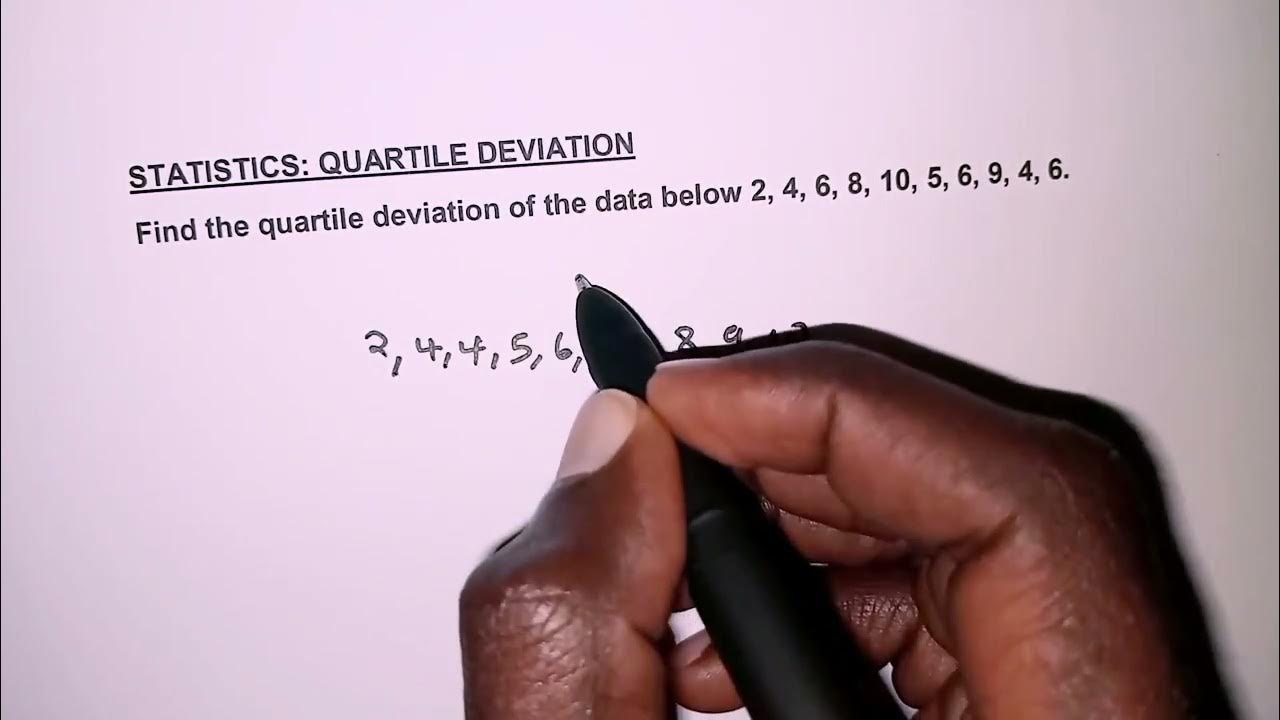Quartile deviation/ ungrouped data - YouTube