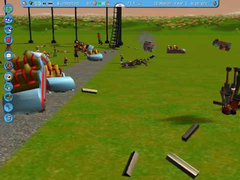 RCT3 Roller Coaster Crash - YouTube