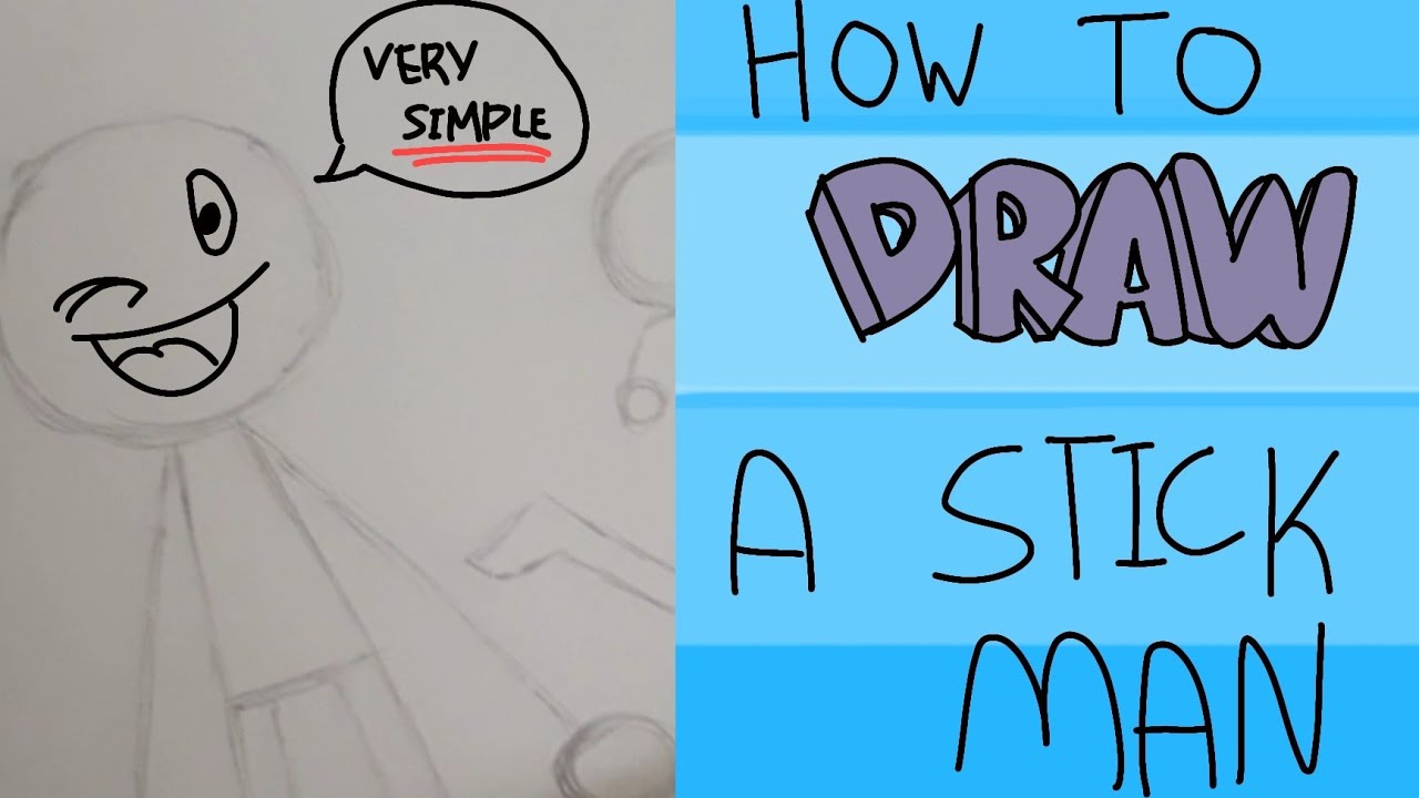 How to draw a Stickman!(my way)+Minecraft songs - YouTube