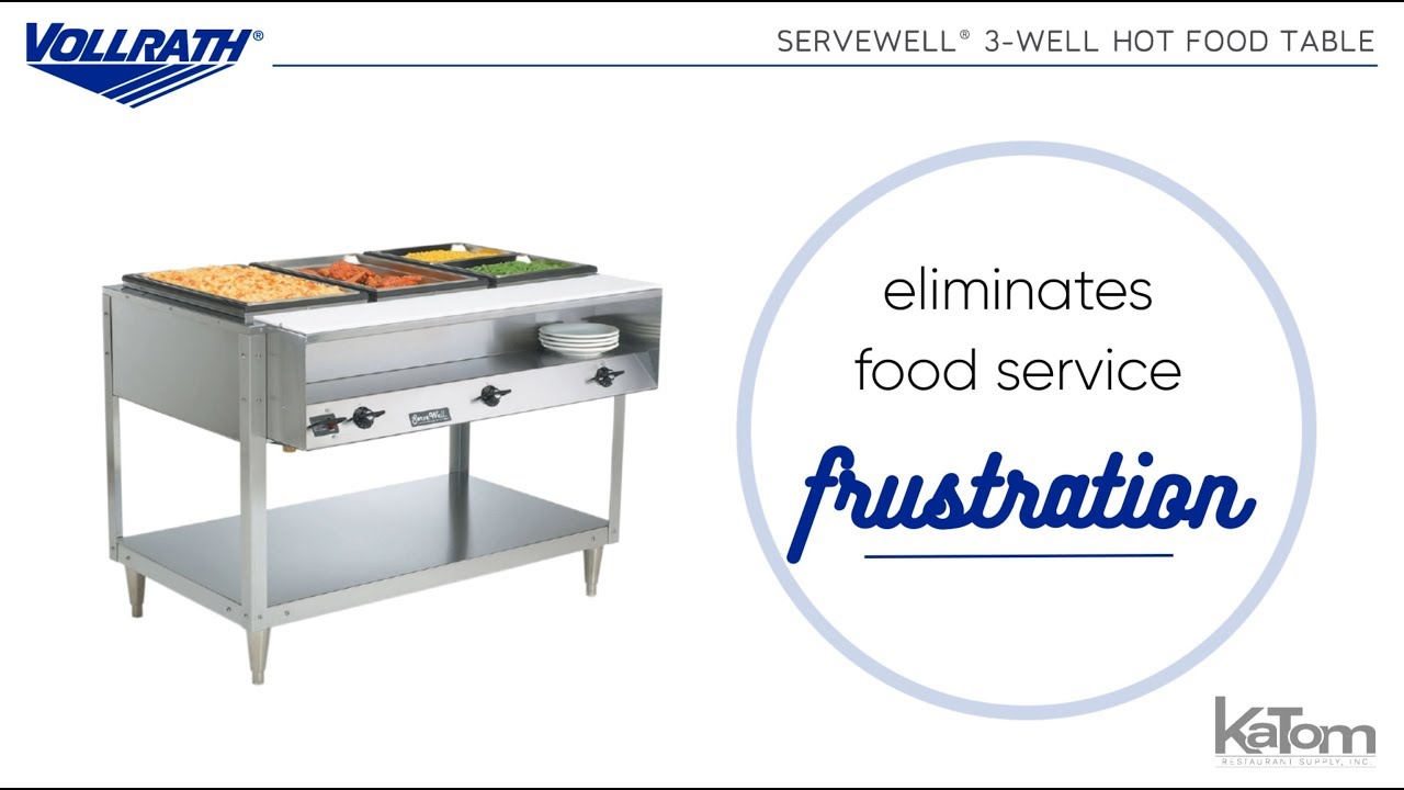 Vollrath ServeWell® 3-Well Hot Food Table - YouTube
