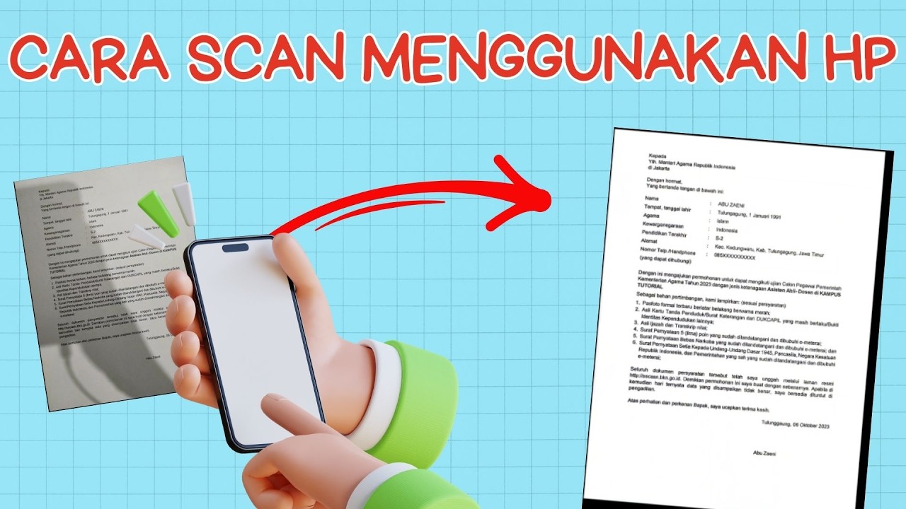 Scan Dokumen Penting dengan Cepat dan Mudah pakai HP - YouTube