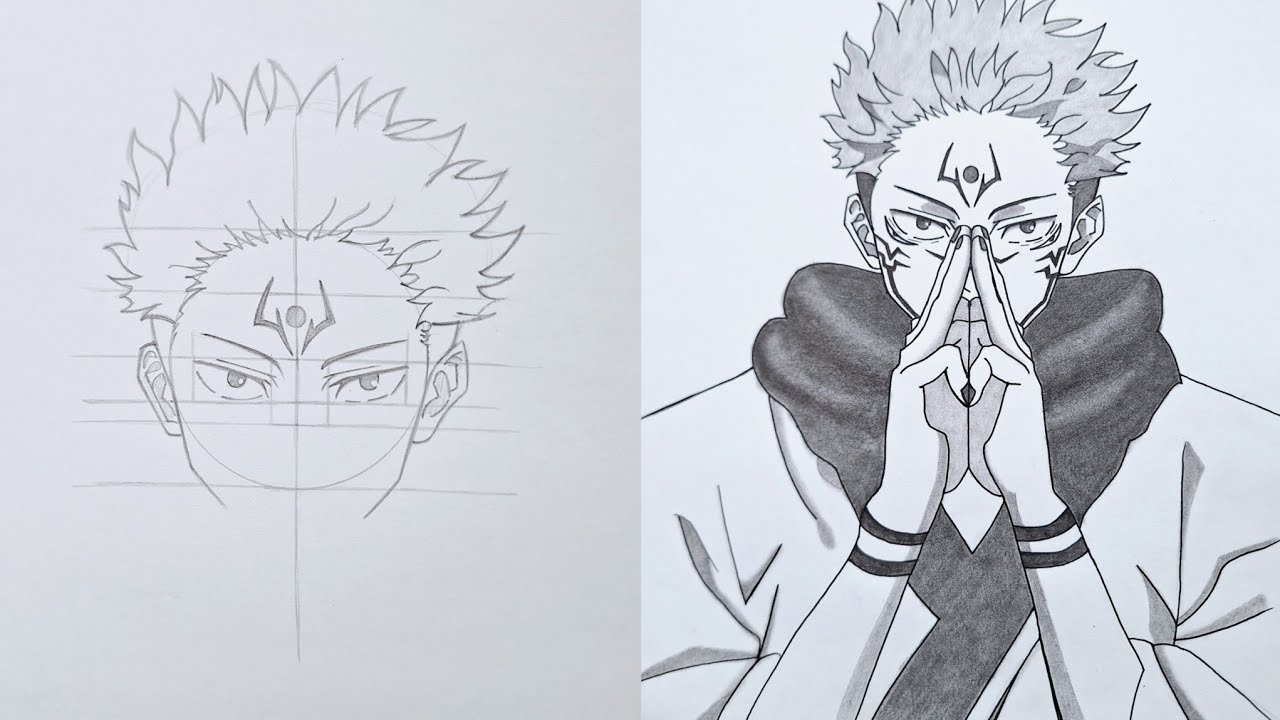 How to draw Sukuna Domain Expansion | Jujutsu Kaisen | Anime drawing ...