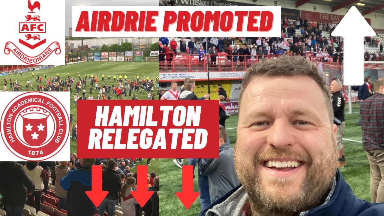 Hamilton relegated, Airdrie promoted on penalties! - YouTube