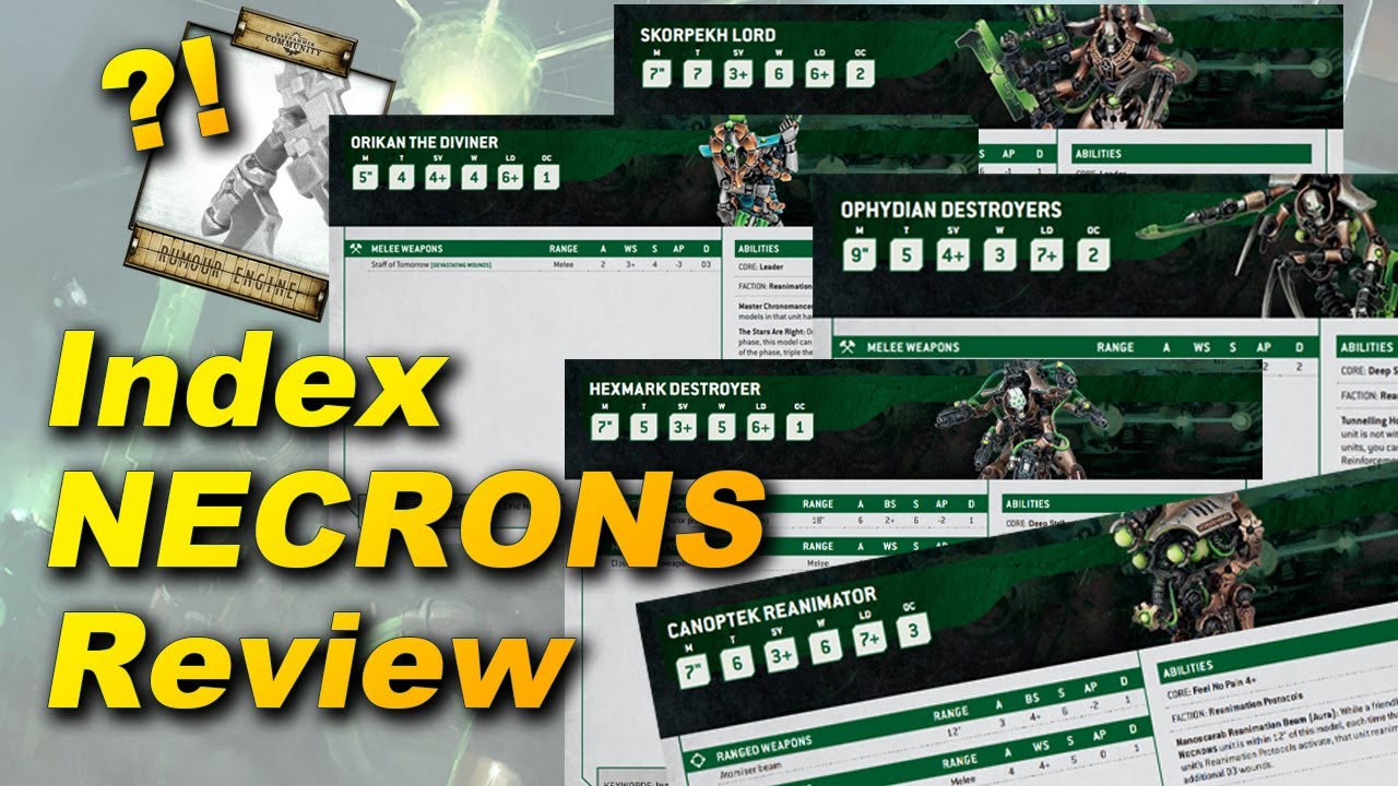 NEW Necrons Index Review! 10th Edition Warhammer 40,000 Rules - YouTube