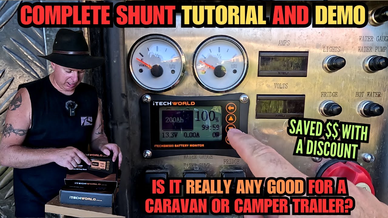 EASY INSTALL ITECHWORLD iTECHBM500 BATTERY MONITOR w/ SHUNT for OFF ...