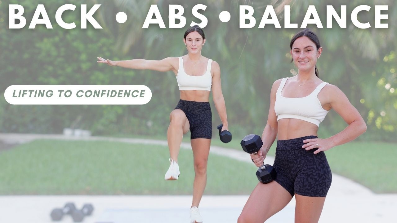 The PERFECT Dumbbell Workout for Beginners || BACK, ABS, BALANCE - YouTube