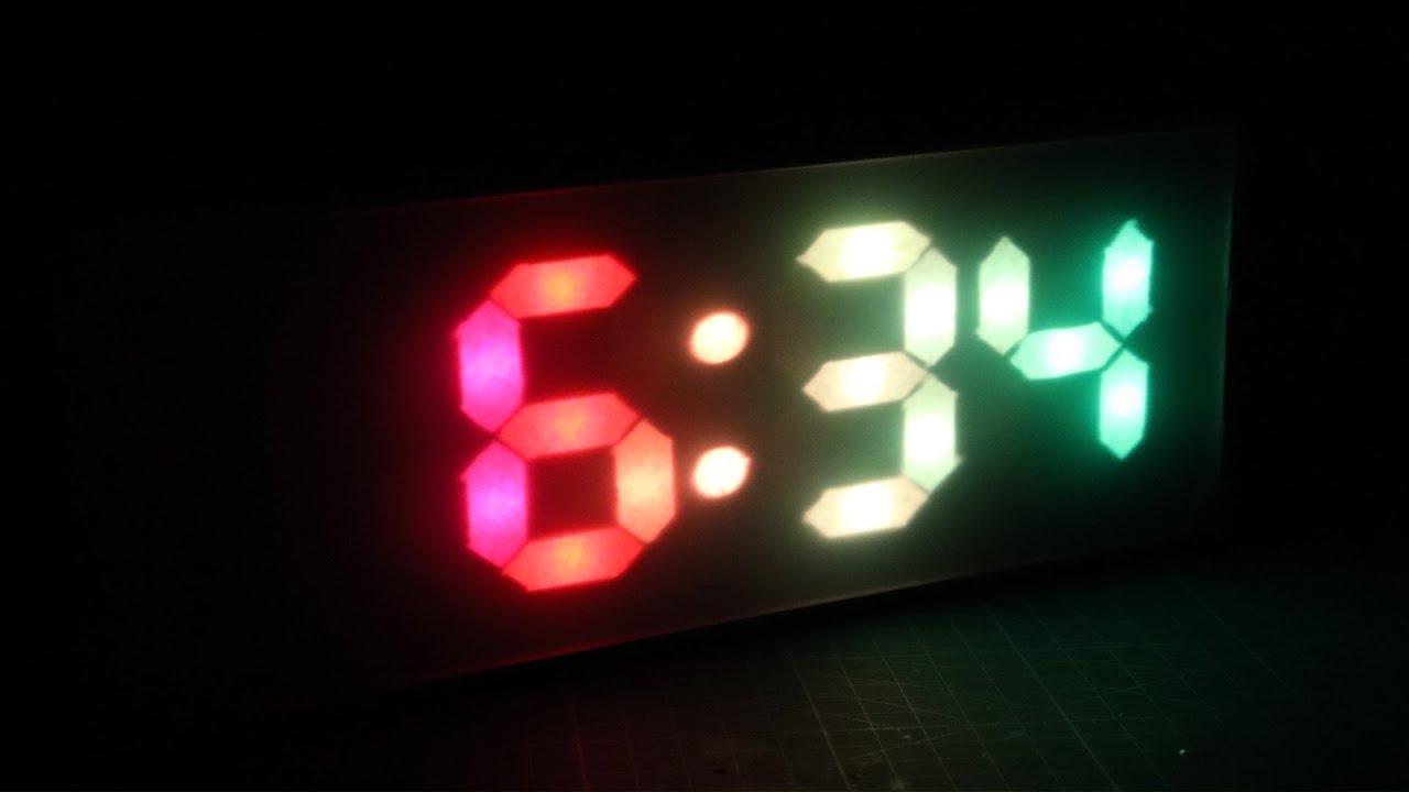 How To Make Amazing Colorful Rgb Led Clock Youtube