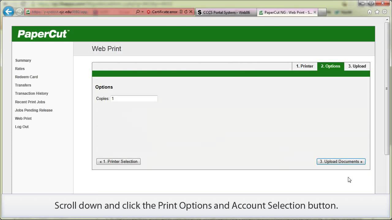 Tutorial: Papercut web printing - YouTube