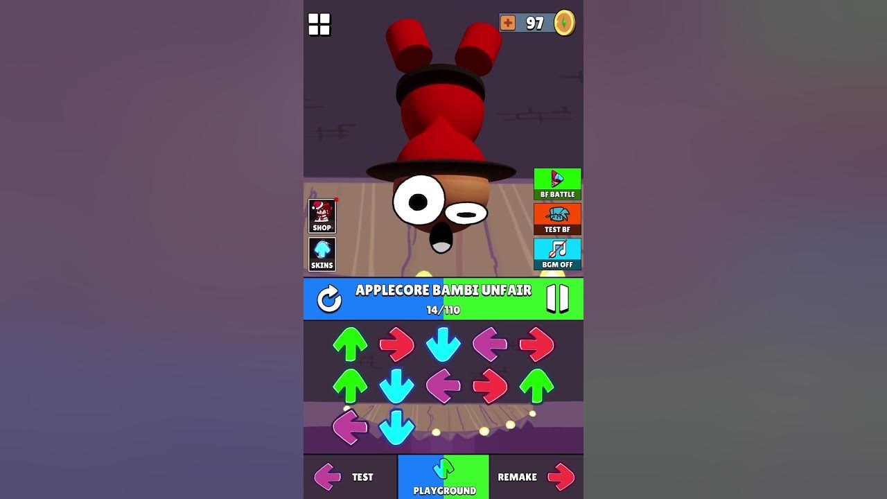 Ga Applecore Unfair Bambi Fnf Character Test Youtube