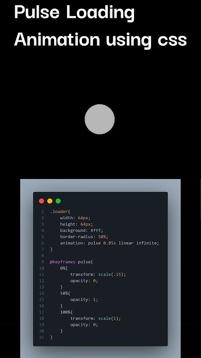 Pulse Loading Animation using Html and css only #shorts #webtutorials #csseffect - YouTube