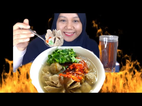 ASMR MUKBANG BAKSO pedas JUMBO||mukbang indonesia.