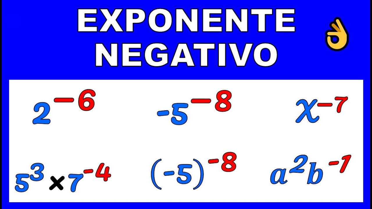 EXPONENTE NEGATIVO - YouTube