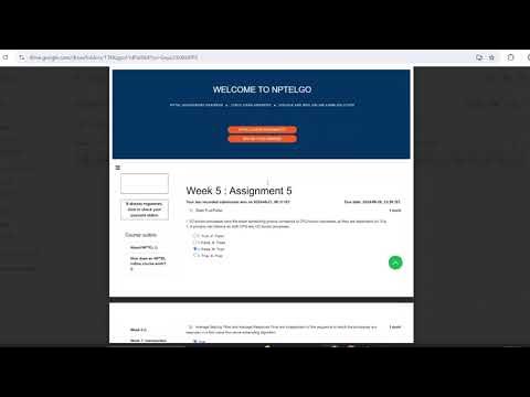 Introduction to Operating Systems || WEEK-5 || ASSIGNMENT - 5 || SOLUTION || NPTEL || JULY 2024 ...