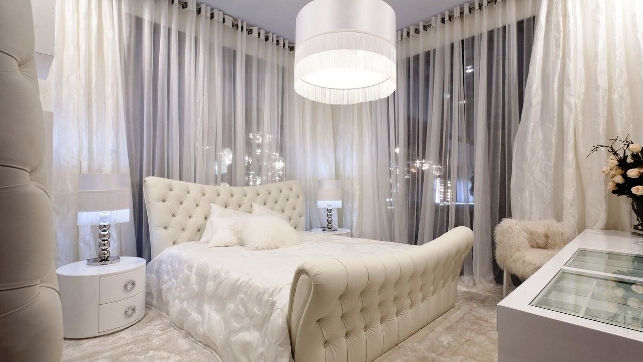 Bedroom interior in light colors - YouTube
