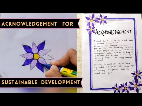 How to make acknowledgement page for school project. - YouTube