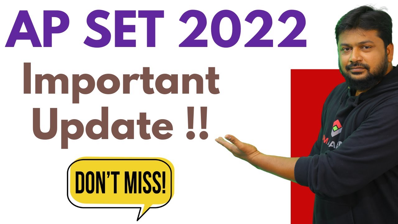 AP SET 2022 | Important Update #apset #apset2022 - YouTube