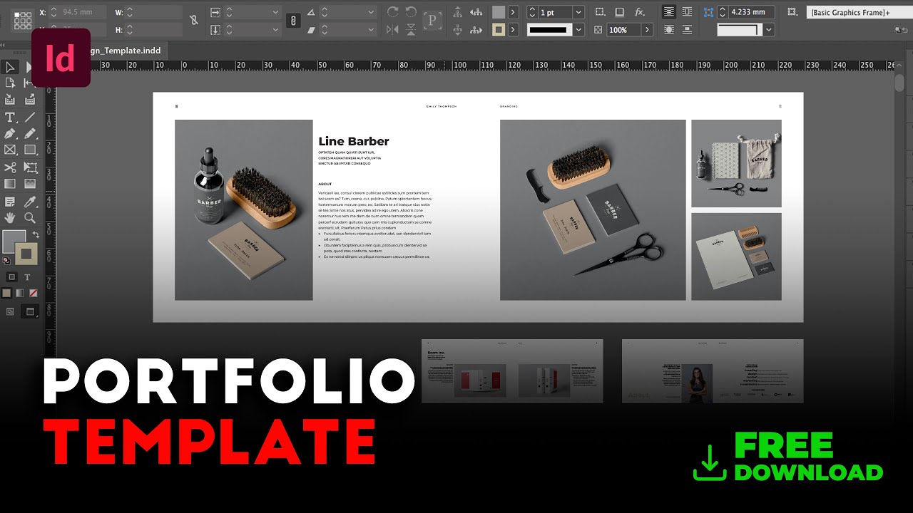 Free Portfolio Template for InDesign - YouTube