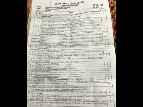 question paper gnm 3rd year obg and CHN Il or internship paper ist and ...