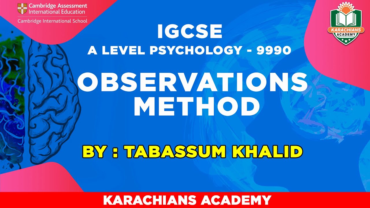A Level Psychology - 9990 Observations Method - YouTube