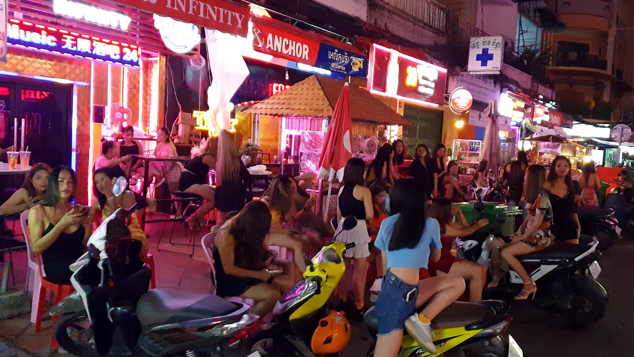 Street 130, Phnom Penh, Cambodia (2025) (4K) Red Light District - Phnom ...