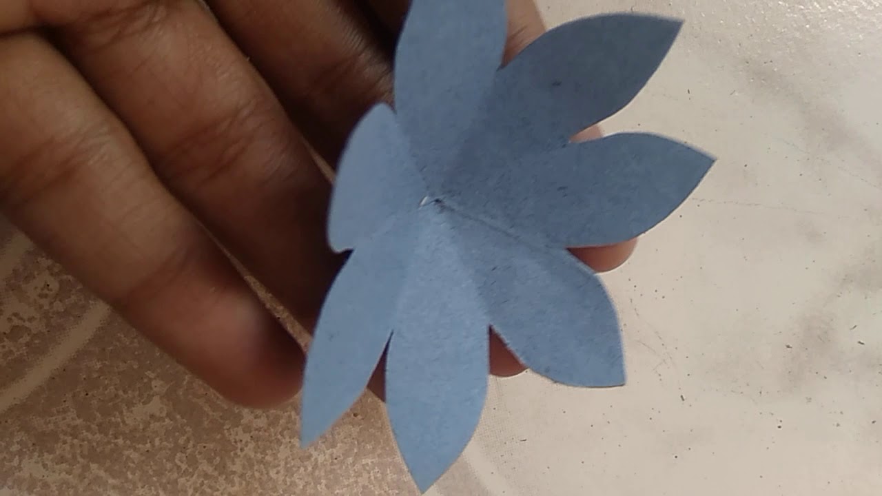 make a attractive & beautiful BLUE flower... - YouTube