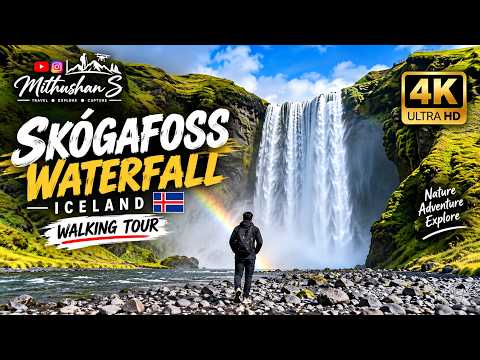 Skógafoss Waterfall Iceland 🇮🇸 | Amazing Waterfall Walking Tour #Skogafoss #Iceland #IcelandTravel