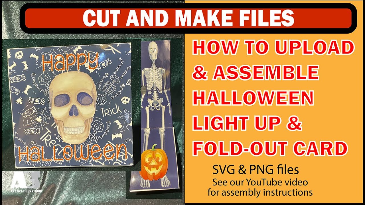 How to upload and assemble the Fold-Out Light-Up Skeleton Card for ...